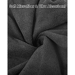 Aquior Shower Cap,Terry Lined Shower Cap for Women Reusable, Triple Layer Waterproof Bath Cap, Extra Large for Women Long Hair(Black)