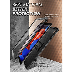 SUPCASE for Galaxy Tab A7 Lite Case (Unicorn Beetle Pro), [Built-in Screen Protector & Stand] Heavy Duty Rugged Shockproof Protective Tablet Case for Samsung Galaxy Tab A7 lite 8.7 Inch (2021), Black