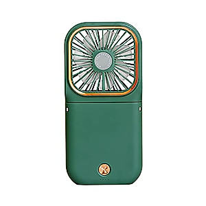Mini Fan, Portable USB Rechargeable Handheld Fan, Portable Fan Has Three Gears Of Wind Speed, Folding Mobile Phone Bracket. 3000mAh Power Supply Provides Emergency Charging For The Device ( Green )