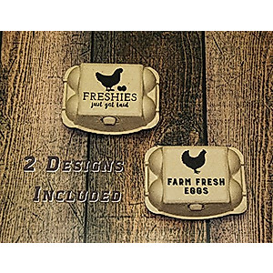 Rural365 Chicken Egg Cartons - Biodegradable Egg Carton 6 Cell Egg Holders, Farm Freshies Empty Egg Cartons, 20 Pack