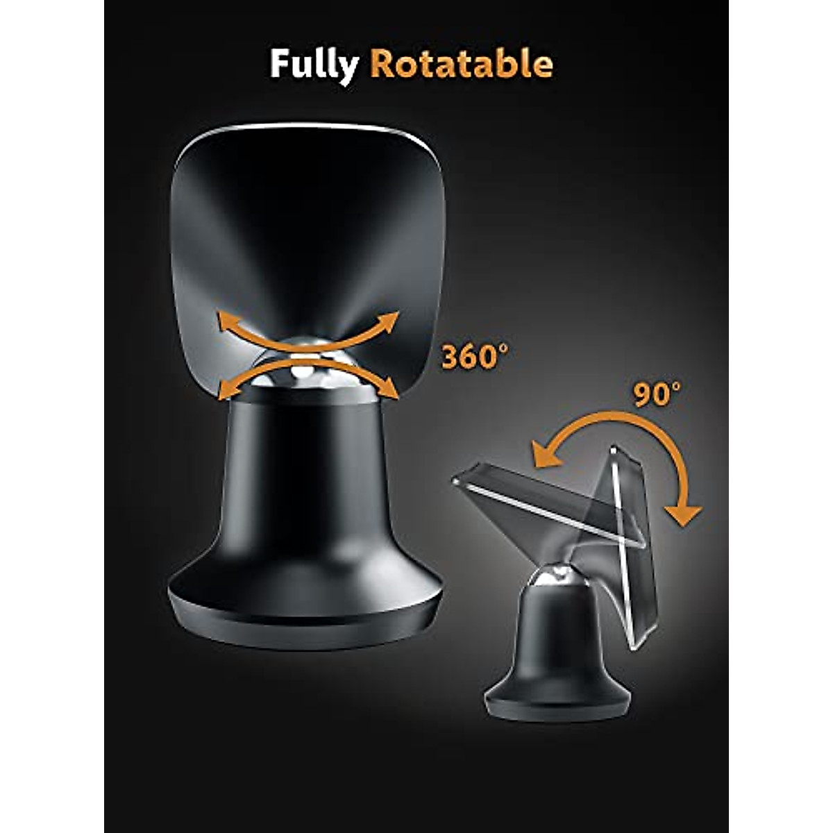 Bestrix Magnetic Phone Car Holder | Universal Magnetic Phone Mount for Car Dashboard Compatible iPhone 13 Pro max, 13 Pro, 12, 11, Xr Xs XS MAX X 8 8Plus 7 and All Smartphones up to 6.5" (Black)