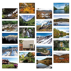 Dear Mapper Vintage United States New Hampshire Landscape Postcards Pack 20pc/Set Postcards from Around the World Greeting Cards for Business World Travel Postcard for Mailing Decor Gift