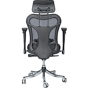 Balt Ergo EX Executive Mesh Office Chair, Ergonomically Adjustable, 28-Inch by 24-Inch by 51-Inch, Black (34434)