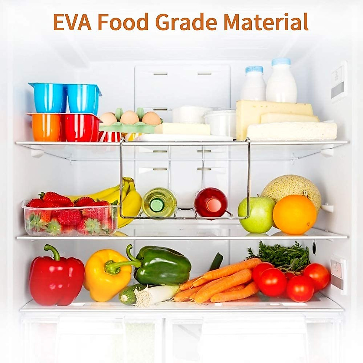 Denformy Shelf Liner,Fridge Liner Mat,Cabinet Liner,Kitchen Fridge Mat Pad for Fruit,Vegetable Drawers,Heavy Duty Extra Thick Anti-Slip Design Non Adhesive,Washable 59 Inch x 14 Inches,Clear