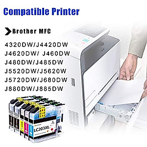 ICOMJET Compatible Ink Cartridge Replacement for Brother LC203 LC203XL Work for Brother J5520DW J460DW MFC-J480DW MFC-J880DW MFC-J485DW MFC-J680DW MFC-J4620DW MFC-J5720DW Printers (10 Pack)