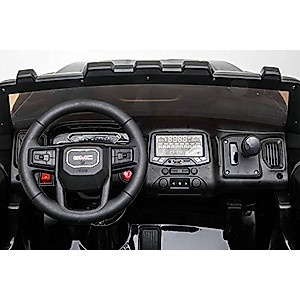 DAKOTT GMC Sierra Denali HD Two Seater 12 Volt Ride-On Truck w/ 2.4G Remote Control, LED Lights, Horn, Music, MP3/USB, Storage Box, Spring Suspension, Electric Vehicle for Kids .