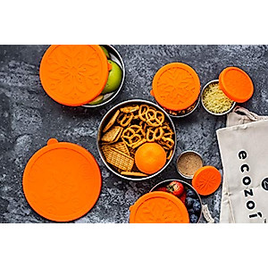 ecozoi Stainless Steel Food Storage Containers with Lids. 6 Pack Nesting, Stackable, Bento Box Set. BPA Free, Dishwasher Safe, Spillproof Metal Meal Prep Bowls for Lunch, Salad, Hot Food