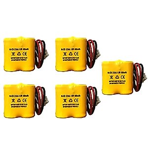 D-2/3AA400MAH 4.8v 400mAh NiCad Battery Exit Sign Emergency Light MK Power MH29673 (5 Pack)