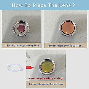 12mm/18mm/20mm Laser Head w/Air Assisted for K40 D40 Laser Engraving Cutting Machine