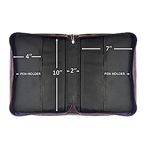 Burgundy/Tan Fashionable and Stylish Bible Cover, Large Two-Tone Bible Case Holy Book Protector