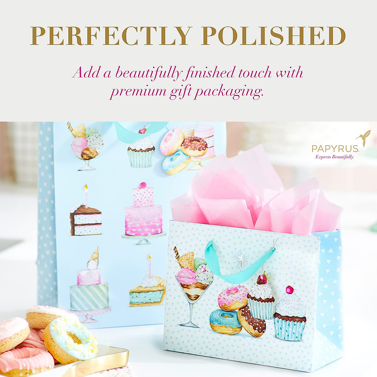 Papyrus 4 Sheets Gold Tissue Paper for Valentines, Birthdays, Crafts, DIY and More