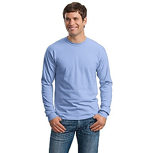 Gildan 100% Cotton Long-Sleeve T-shirt (G2400) Tee X-Large Carolina Blue