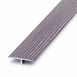 SRNSAEB T-Mold Floor Transition Strip Wood Grain, Aluminum Threshold Edging Trim, Large Gaps Cap, Wood to Tile, 90cm Long (Color : Style3)
