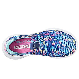 Skechers Kids Girls Ultra Flex 3.0-Safari Shine Sneaker, Navy/Multi, 3.5 Big Kid