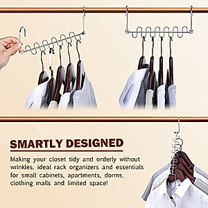 30 Pack Space Saving Hangers 12 Slots Stainless Steel Clothes Hangers Silver Closet Hangers Space Saver Organizers Cascading Hanger for Bedroom Organization Dorm Room Essentials