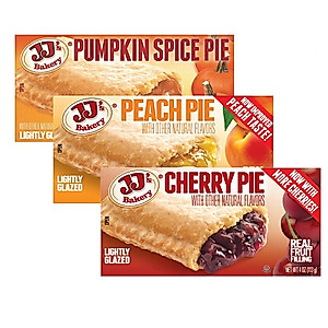 JJ's Bakery Ultimate Variety Pie Snack Pies, Individual Dessert, Fresh-Baked, Perfect for Snacks, Nut-Free, Kosher Parve, 4 Oz Each (Pack of 12)