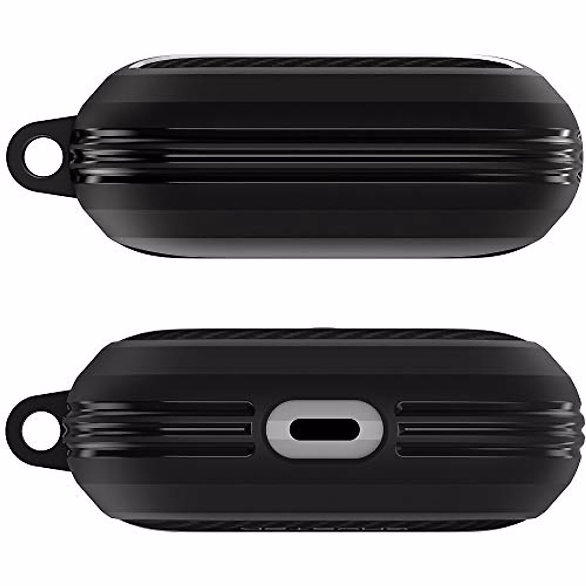 Ghostek CRUSHER Black AirPod Pro Case Carbon Fiber Hard Protective Cover with Matte Finish Design for Men and Women Heavy Duty Dust Guard Earbuds Protection Designed for 2019 Apple AirPods Pro (Black)