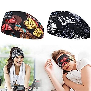 LC-dolida Sleep Mask with Bluetooth Headphones, Floral Sleep Headphones Bluetooth Headband for Sleeping Sports Sleep Mask for Side Sleeper, Best Gift and Travel Essentials
