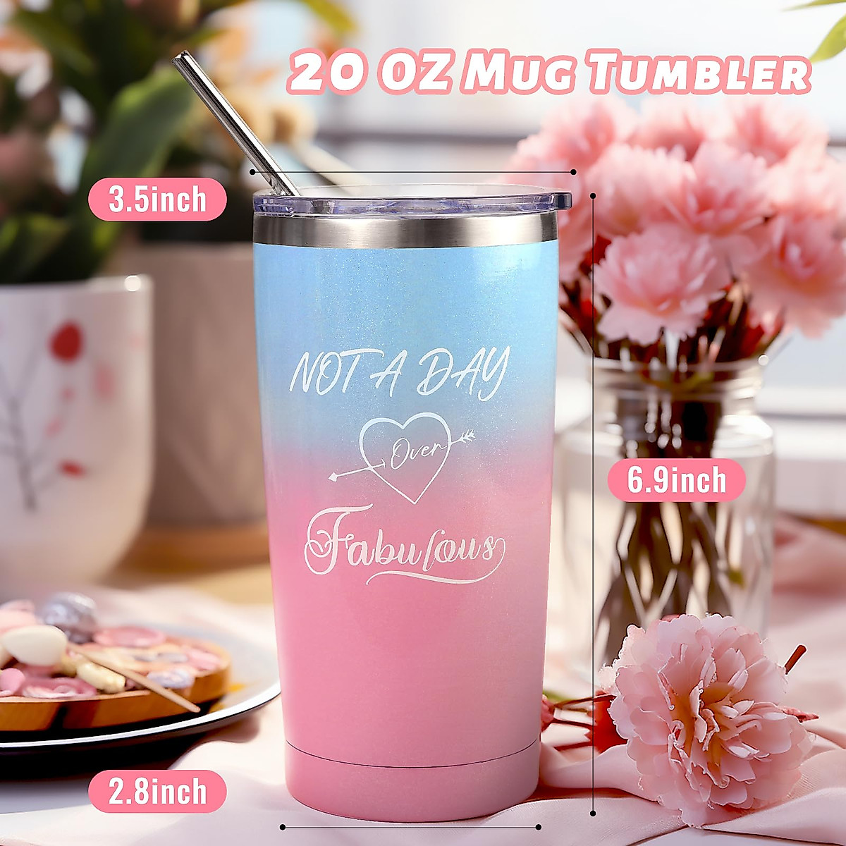 Birthday Gifts for Women, Friendship Gifts for Women Friends, Unique Gifts for Friends Female Coworker Her Sister Mom Wife, Christmas Thank You Gifts -20 oz Stainless Steel Tumbler