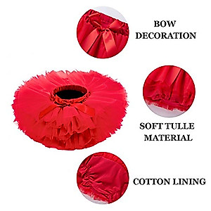 Baby Girls Tutu Skirt, Infant Tulle Tutus, Newborn Soft Skirts for Toddlers Red