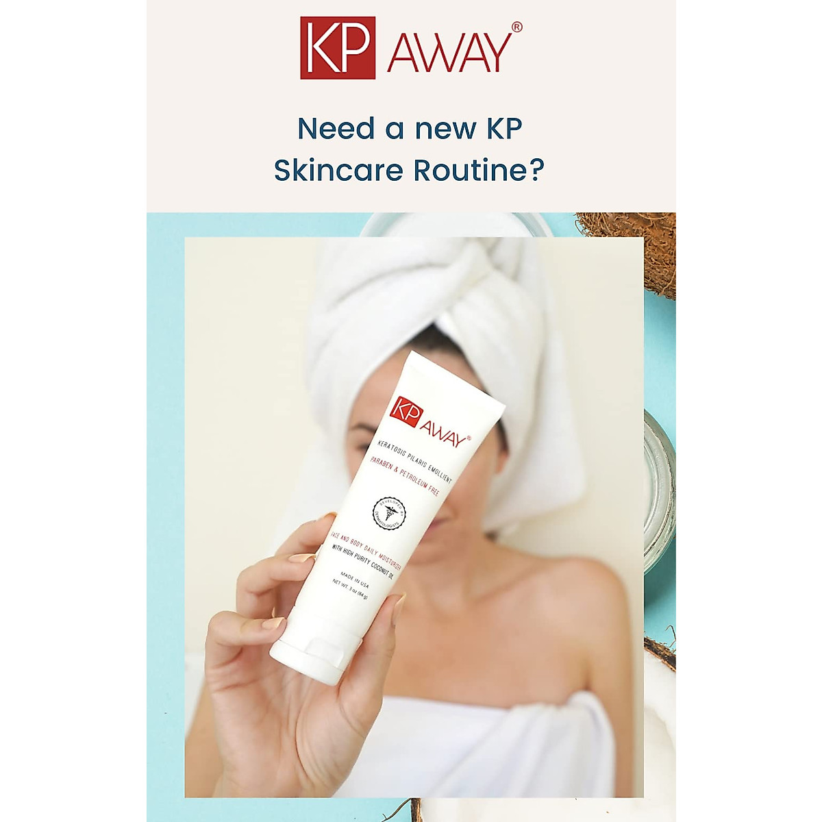 KPAway Skin Polish Keratosis Pilaris Gentle Exfoliating Acid-Free Body Wash for Sensitive Skin | Natural Lipid Repair with Jojoba Wax Beads, 6oz