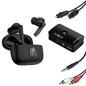 HomeSpot ANC True Wireless Earbuds with Bluetooth Transmitter Set for TV Listening