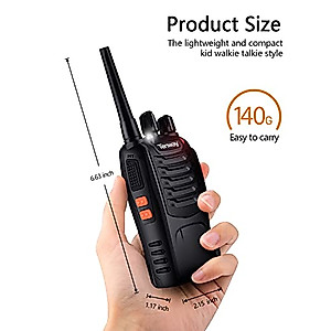 6Pack TW-888S Two Way Radio for Adult Long Range Rechargeable Handheld Walkie Talkie with Air Earpiece and Programming Cable and 6 Way Multi Unit Charger