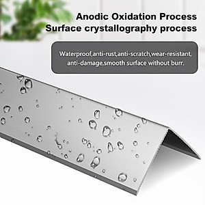 Aluminium Alloy Metal Corner Guards 12Pcs Wall Corner Protector 2" x 2" x 48" Wall Corner Protection Decoration Pack of 12 Corner Guards 20 Ga/1 mm Thickness