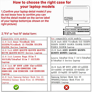 Alapmk Protective Case for 15.6" Asus VivoBook S15 S532FA/VivoBook 15 F512DA F512FA X512FA/ASUS Q547FD Q537FD/ZenBook Flip 15 Q538EI Q528EH & Lenovo IdeaPad Slim 7 GTX/IdeaPad Slim 7 15IIL05,Black