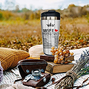 CVROY Wife Gift Ideas Tumbler - I Love You Gifts for Her - Couple Wedding Anniversary Romantic Gifts for Wife Mug - To My Wife Birthday Gifts from Husband for Mothers Day, Funny Coffee Cup 15oz 1PC