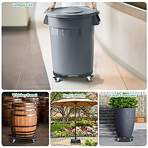 W B D WEIBIDA Plant Rollers with Wheels Heavy Duty, Adjustable 12 14 16 18 Inch Plant Caddy with Casters, Rolling Plant Stand, Large Potted Planter Cart Dolly for Flower Pot Outdoor Indoor