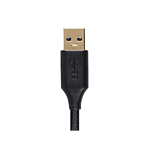 Monoprice USB 3.0 Premium Extension Cable - Type-A Male to Type-A Female, Braided Nylon Jacket, 3 Feet, Black