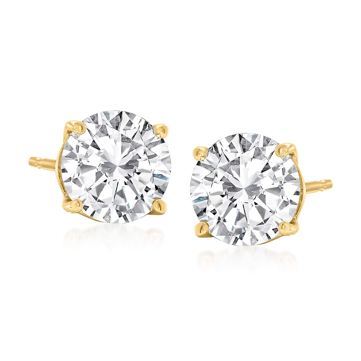 Ross-Simons 2.00 ct. t.w. Diamond Stud Earrings in 14kt Yellow Gold