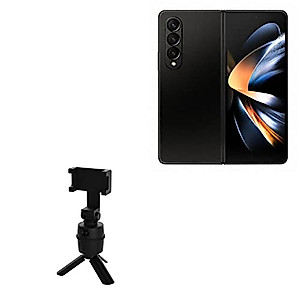 BoxWave Stand and Mount Compatible with Samsung Galaxy Z Fold 4 (Stand and Mount by BoxWave) - PivotTrack Selfie Stand, Facial Tracking Pivot Stand Mount for Samsung Galaxy Z Fold 4 - Jet Black