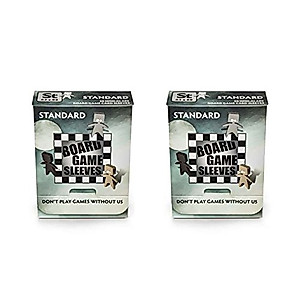 Arcane Tinmen Standard Non-Glare Board Game Card Sleeves 63mm x 88mm Bundle of 2 (100 Sleeves Total)
