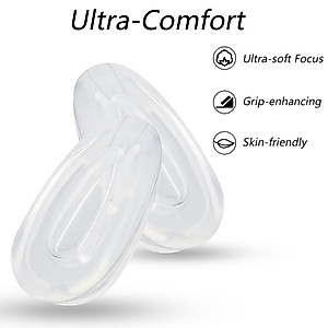 DROGO 3 Pairs Soft Silicone Replacement Nose Pads Nose Piece for Oakley Holbrook Metal OO4123/Feedback OO4079/Gauge 6/M/L/Blender/Tincan OO4082/Tinfoil OO4083 Sunglasses, Anti-Slip, Skin-Friendly