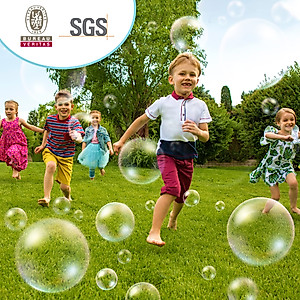Uncle Bubble Giant Bubble Wands | 3-Piece Set Pack - includes Wand, Big Bubble Sword and 8oz Ultra Bubble Solution | Outdoor Toy for Kids, Boys, and Girls (Giant Bubble Wands, UB112, 1, UB112)