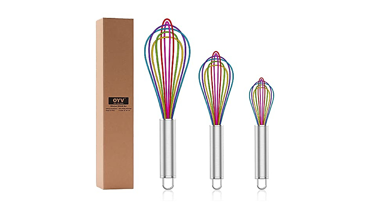 OYV Silicone Whisk Set - Safe, Non-Scratch Blending for Nonstick Cookware