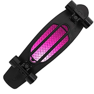 MightySkins Skin Compatible with Penny Nickel 27" Skateboard wrap Cover Sticker Skins Pink Diamond Plate