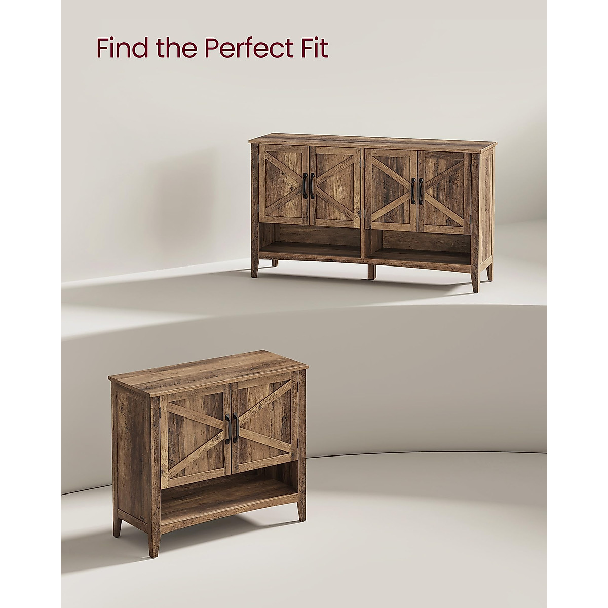 VASAGLE Shoe Cabinet, 3-Tier Shoe Storage Organizer, Shoe Shelf, Traditional American, Freestanding Cabinet with Height-Adjustable Shelf, 13.8 x 31.5 x 27.6 Inches, Entryway, Honey Brown ULBC038B01