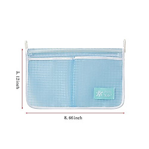 brandname Lanebudd Refrigerator Storage Mesh Bag Hanging Home Kitchen Classification Storage Bag Double Compartment Refrigerator Storage Hanging Bag 2 Pcs,White Blue,Large