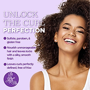 Luseta Leave in Conditioner for Curly with Coconut Oil Promotes Shining, Bouncy, Frizz-free, Sulfate Free Paraben Free 8.5Fl Oz