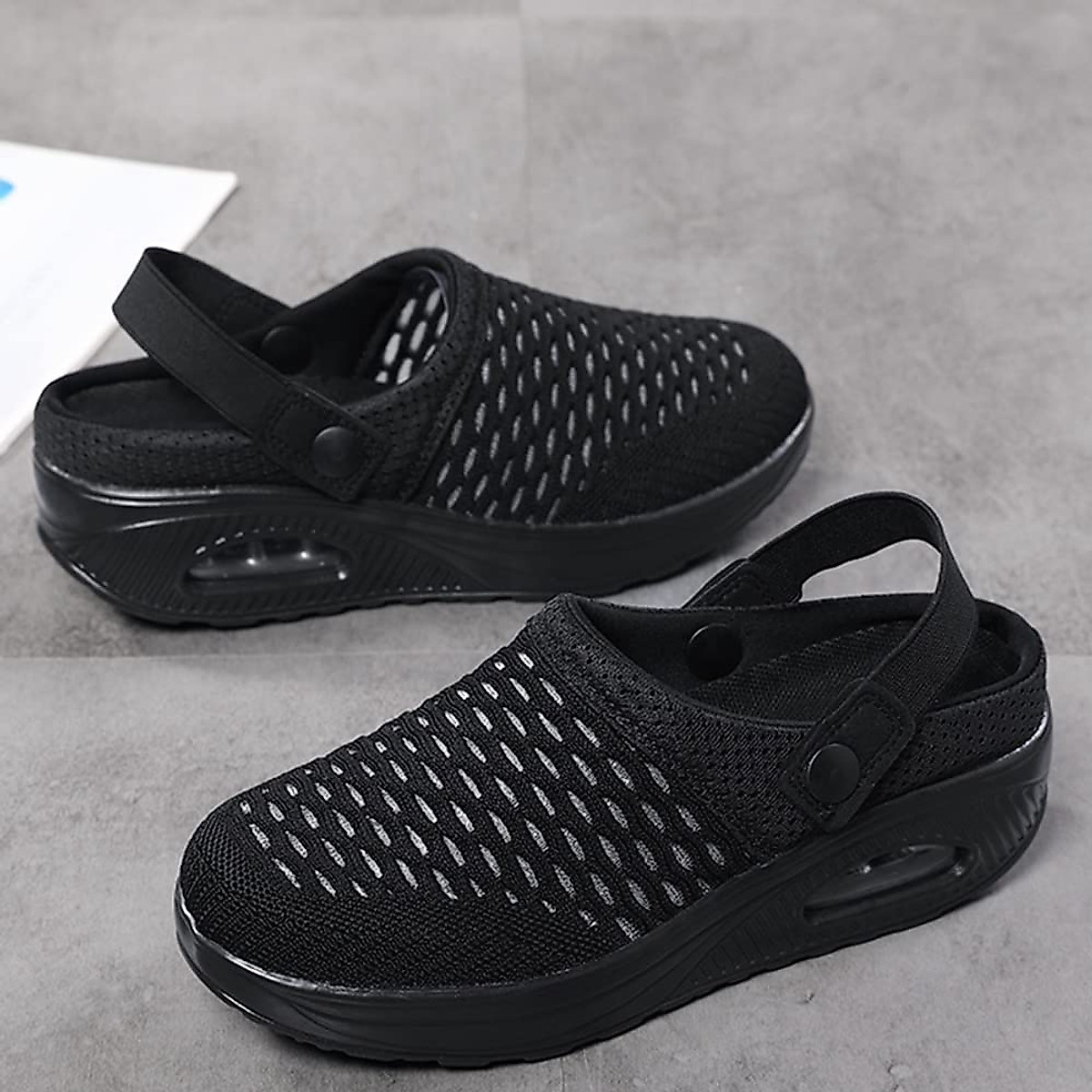 Hunonu Women Orthopedic Shoes for Diabetics Slide Sandals for Diabetic Edema Plantar Fasciitis ​Arthritis Swollen Fee Air Cushion Slip On Sandals