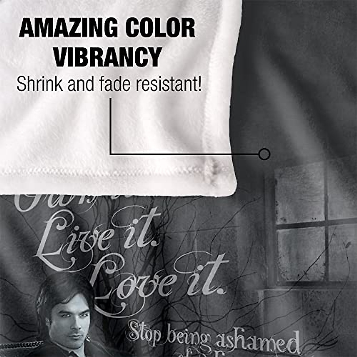 Vampire Diaries Be Yourself Officially Licensed Silky Touch Super Soft Throw Blanket 50" x 60"