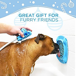 Aquapaw Premium XL Licking Mat for Dogs & Cats | Non-Slip Slow Feeding Mat for Food, Treats, Peanut Butter | Dog Anxiety Relief & Boredom Reducer with Suction Cups | Great for Bathing, Grooming - Blue
