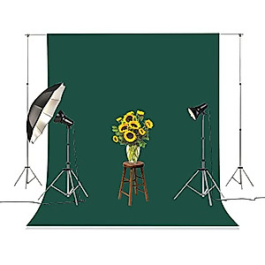 KUKUSOUL 7x10ft Blackish Green Curtain Backdrop Dark Green Portrait Background for Photoshoot Wedding Baby Shower Birthday Decor KUKX009