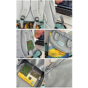 Kawaii Backpack Japanese Cute Cat School Backpack with Plushies Aesthetic Backpack for Teen Girls Back to School Supplies (Pink)