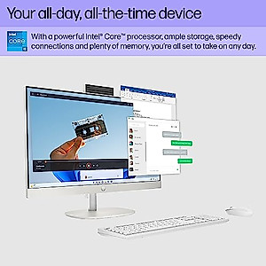 HP 23.8 inch All-in-One Desktop PC, FHD Display, 13th Generation Intel Core i5-1335U, 8 GB RAM, 256 GB SSD, Intel UHD Graphics, Windows 11 Home, 24-cr0070 (2023)