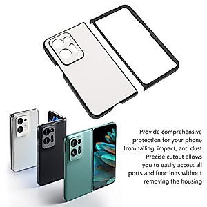 for Oppo Find N2 Shiny Phone Case, Ultra Thin and Slim Shockproof Protection Case, Anti Drop Foldable Phone Protective Cover for Oppo Find N2 (White)