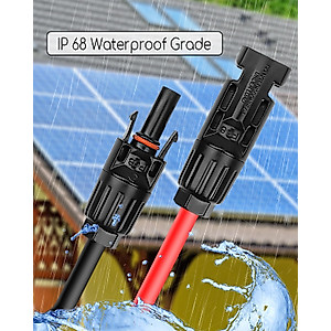 QLZOZB Solar to XT60 Extension Cable 12AWG 25FT XT60 to Solar Panel Extension Cable, Waterproof IP68 Solar Adapter Connecting Harness for Portable Power Station Solar Generator